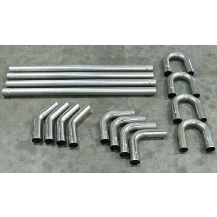 Universal DIY 3" Mild Steel Dual Mandrel Exhaust Kit