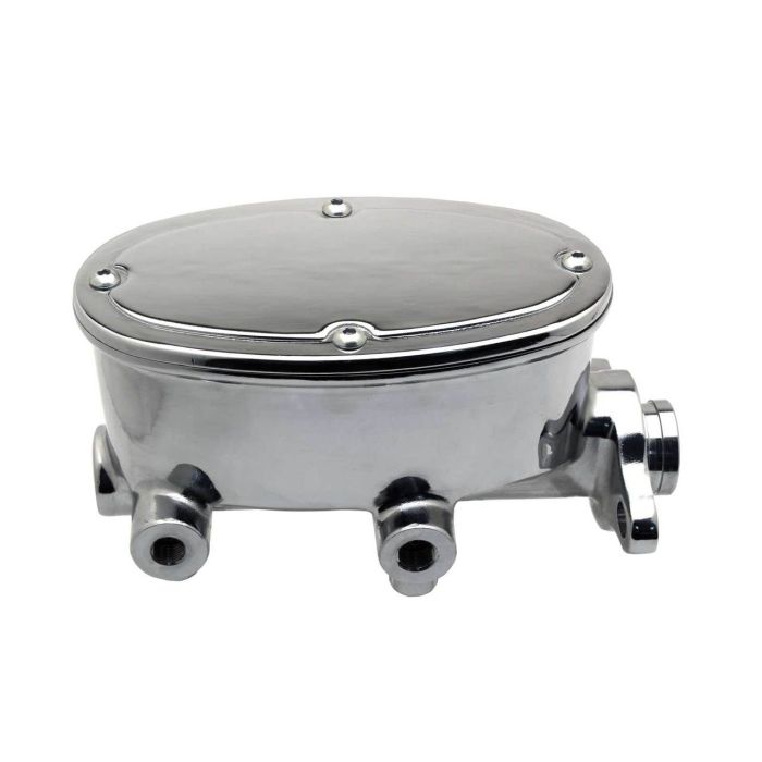 MBM Tandem Oval Chrome Aluminum Master Cylinder (Disc/ Drum)