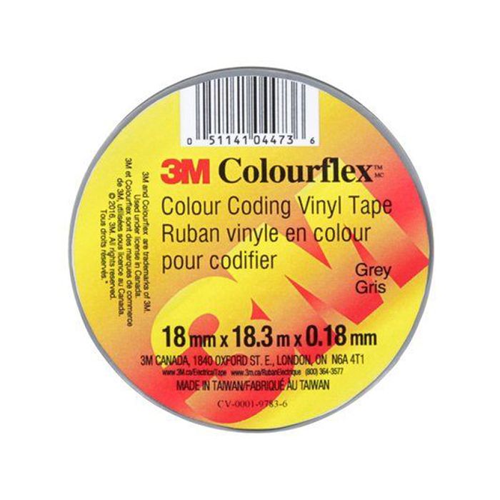 3M Colourflex Electrical Tape - 3/4" x 60' - Grey