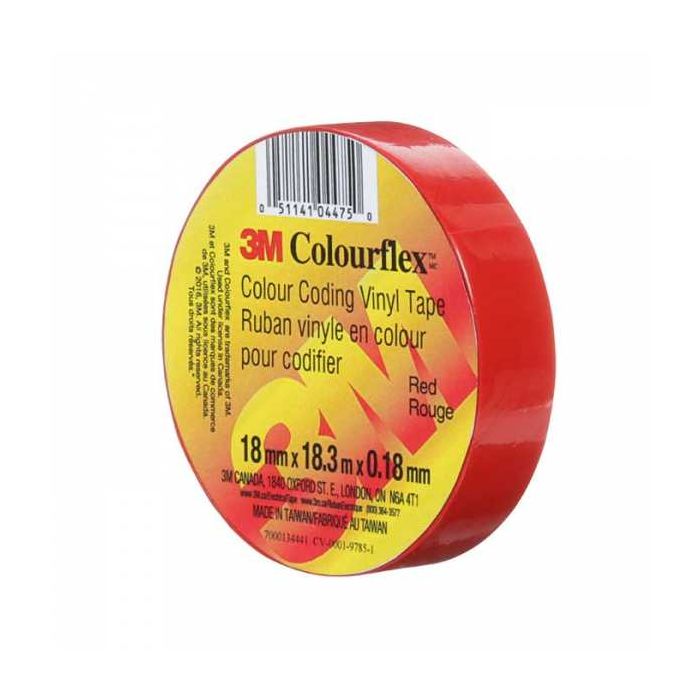 3M Colourflex Electrical Tape - 3/4" x 60' - Red