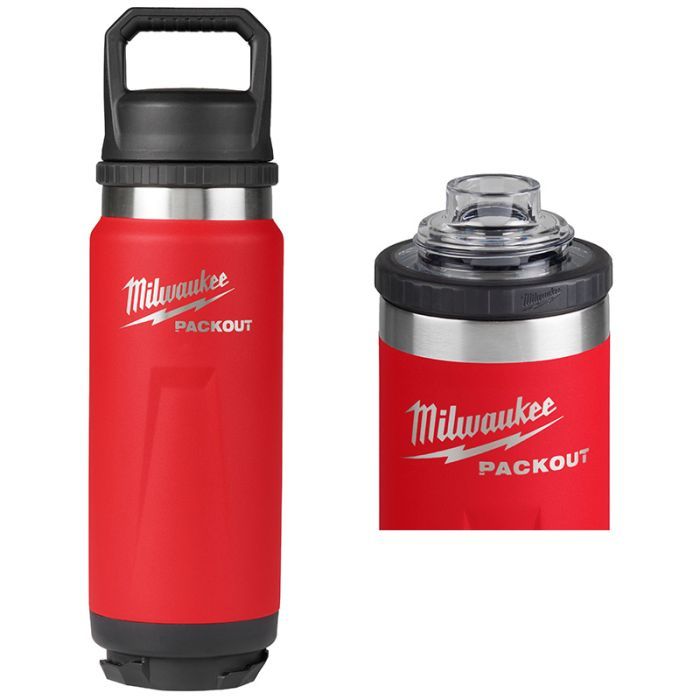 Milwaukee RED PACKOUT 24oz Insulated Bottle with Chug Lid