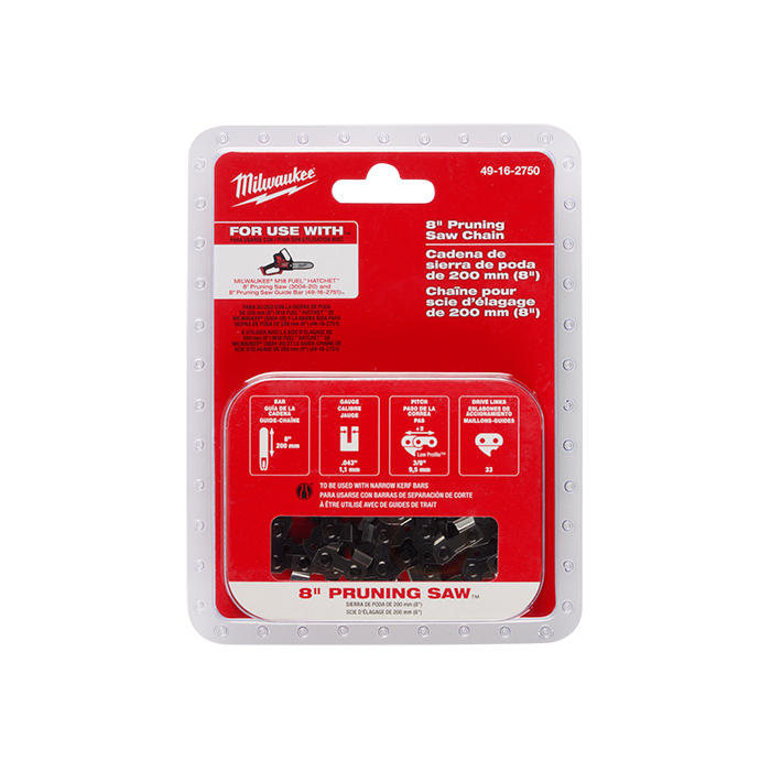 Milwaukee 8" Pruning Saw Chain