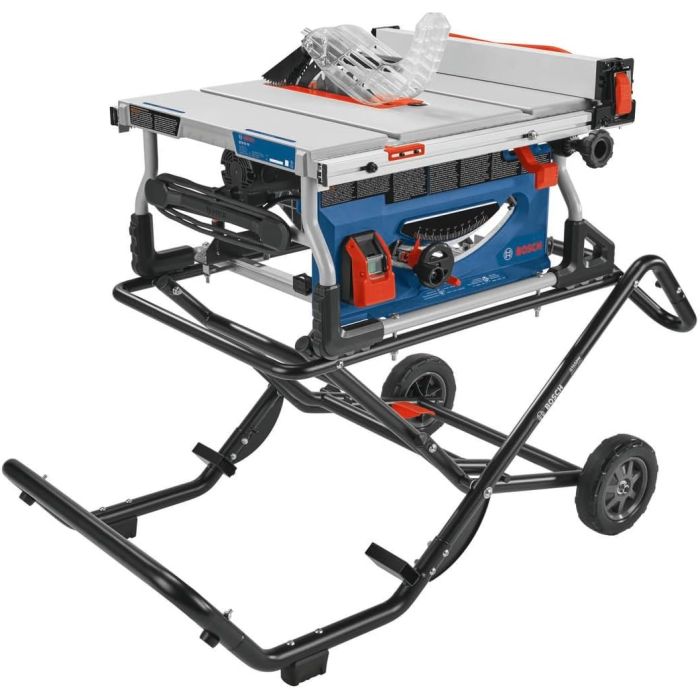 Bosch 10 In. Jobsite Table Saw with Gravity-Rise Wheeled Stand