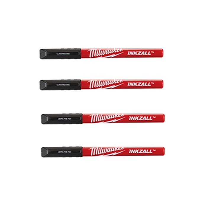 Milwaukee INKZALL Black Ultra Fine Point Pens - 4 Pack