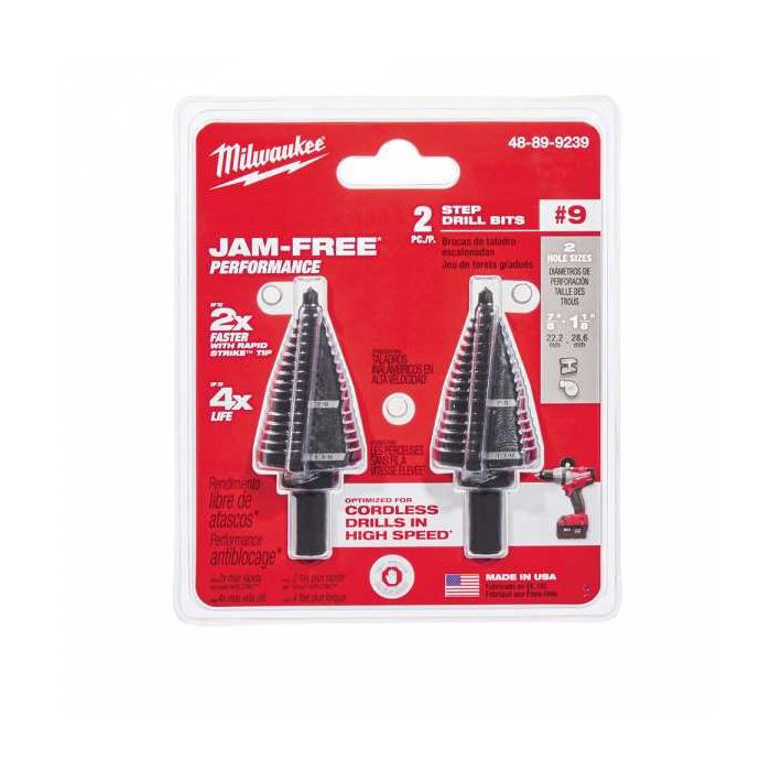 Milwaukee 2 PC #9 Step Drill Bit Set