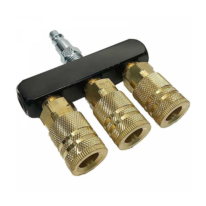 Rolair 3-Way Couplers Bar Manifold