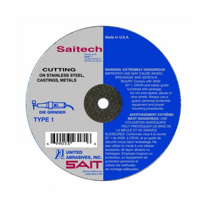 Saitech 3" x .035" Cut-Off Wheel for Stainless Steel