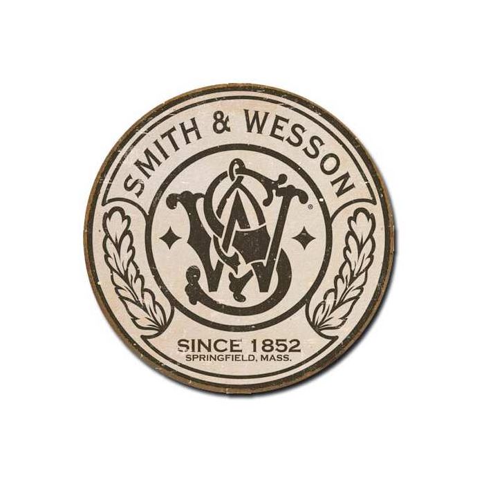 Smith & Wesson Round Logo Tin Sign