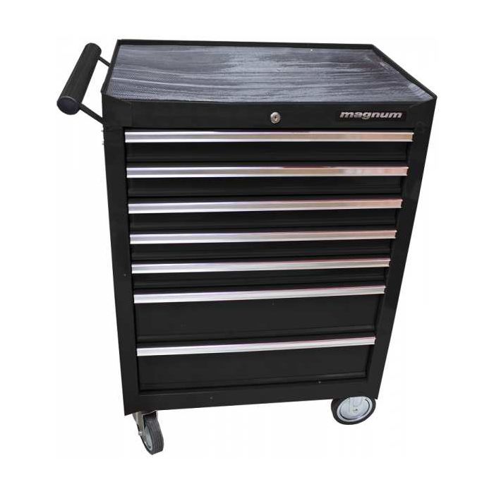 Magnum 26.8" 7-Drawer Rolling Cabinet - Black