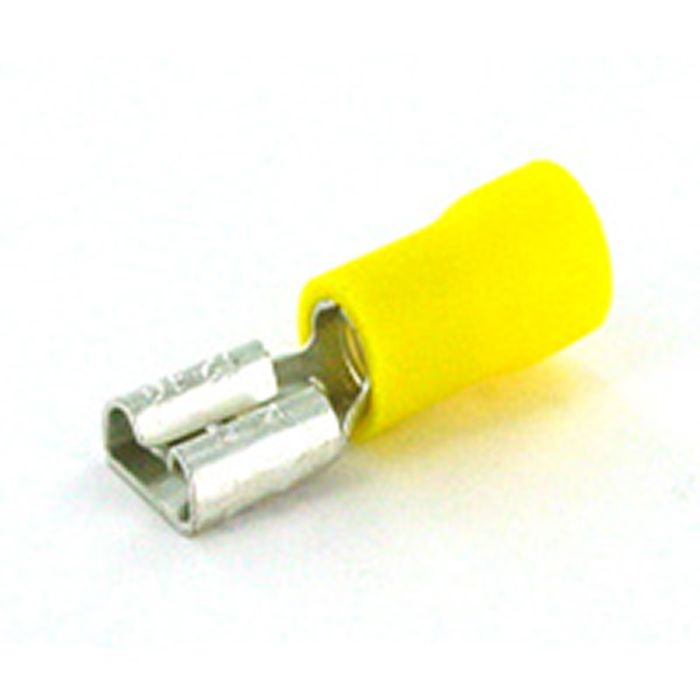 Insulated Quick Connectors - Female - 1/4" x 12-10ga - 6 Pack