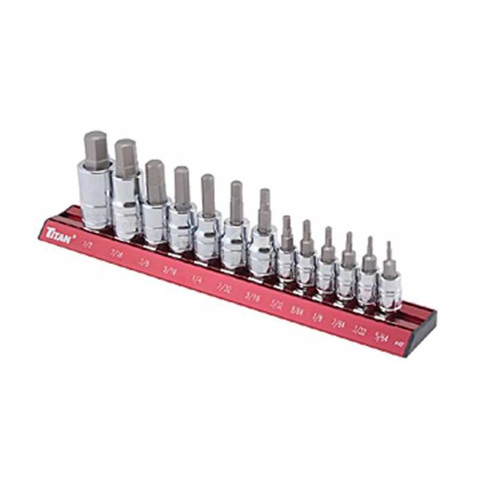 Titan 13pc SAE Hex Socket Set