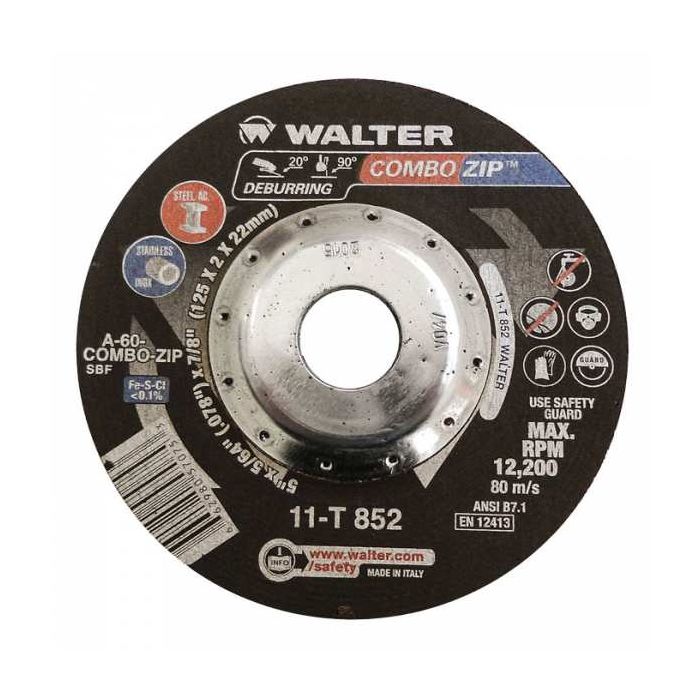 Walter Combo ZIP 5" Cut-Off Wheel - Depressed Centre