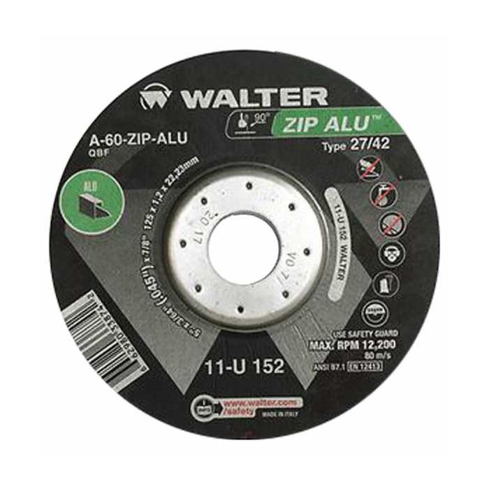 Walter ZIP ALU 5" Cut-Off Wheel - Depressed Centre