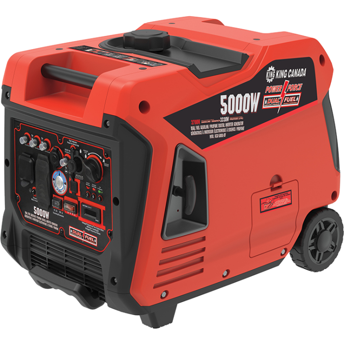 King Canada 5000W Dual Fuel Inverter Generator