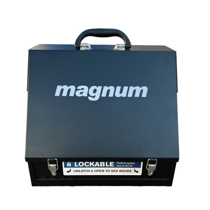 Magnum 18" x 12" Portable Triangle Tool Box - Dark Grey