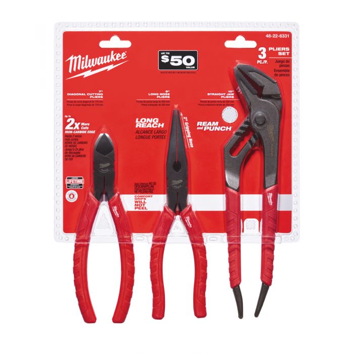 Milwaukee 3-Piece Pliers Kit