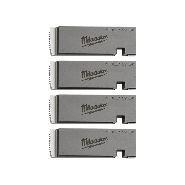 Milwaukee 1/2-3/4" High Speed NPT Universal Pipe Threading Dies - Alloy
