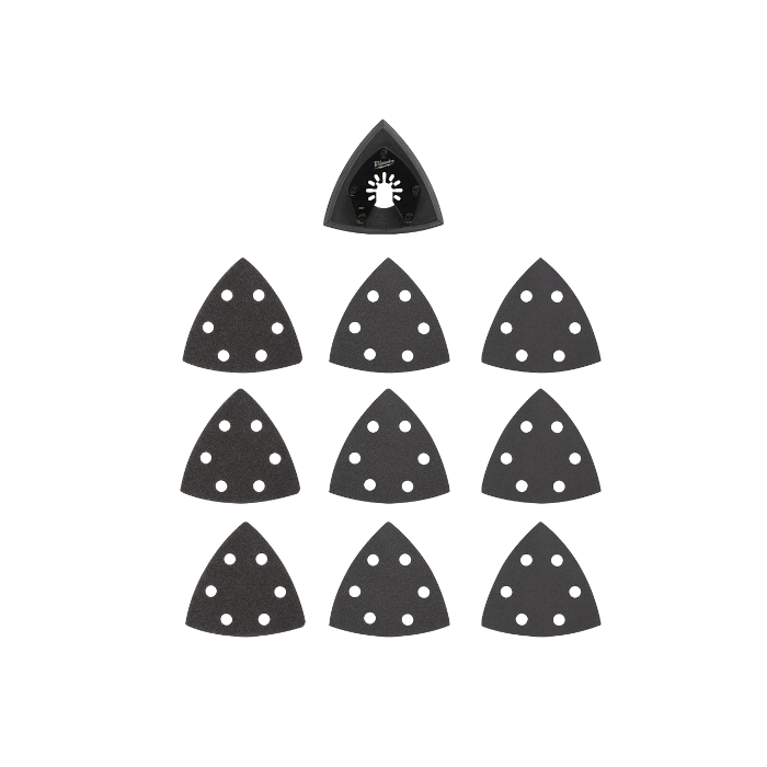 Milwaukee Open-Lok 3-1/2" Triangle Sanding Pad with 9 Sandpaper Sheets