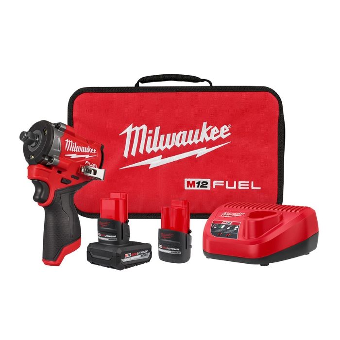 Milwaukee M12 FUEL Stubby 3/8" Impact Wrench Kit