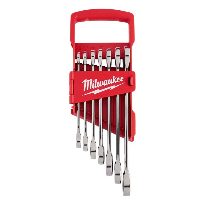 Milwaukee Ratcheting Combination Wrench Set - SAE - 7 Piece