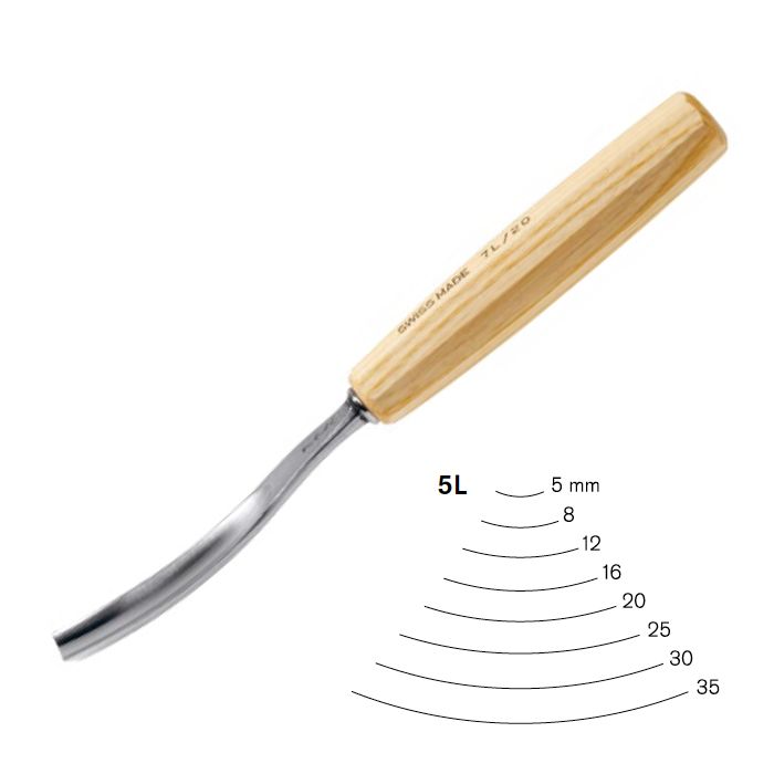 Pfeil #5L x 20mm Long Bent Gouge