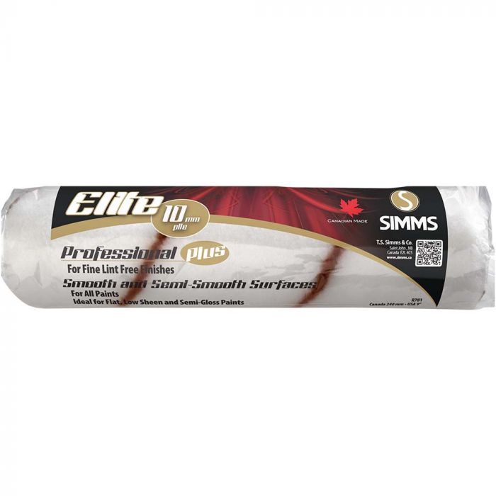 Simms 9-1/2" ELITE Professional Plus Smooth & Semi-Smooth Paint Roller Sleeve
