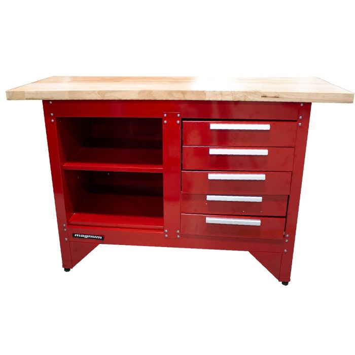 Magnum Workbench 5-Drawer Wood Top