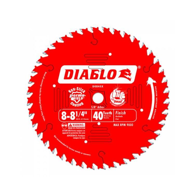 Freud D0840X 8-1/4" x 40 Tooth Carbide Finish Saw Blade