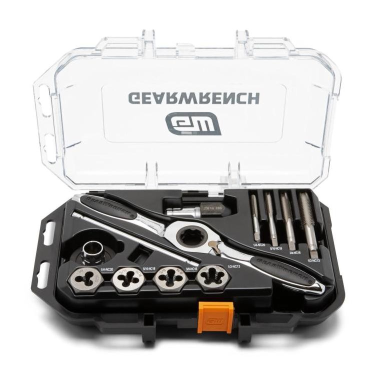 Gearwrench 82817 SAE Ratcheting Tap & Die Set - SAE - 13 Pieces