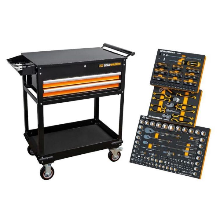 Gearwrench MEGAMOD194 MEGAMOD Mechanics Tool Set in Modular Foam Trays ...