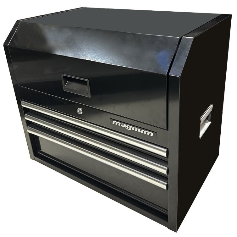 Magnum 26" 3-Drawer Steel Top Chest with Power Black (TBT26122TCB)