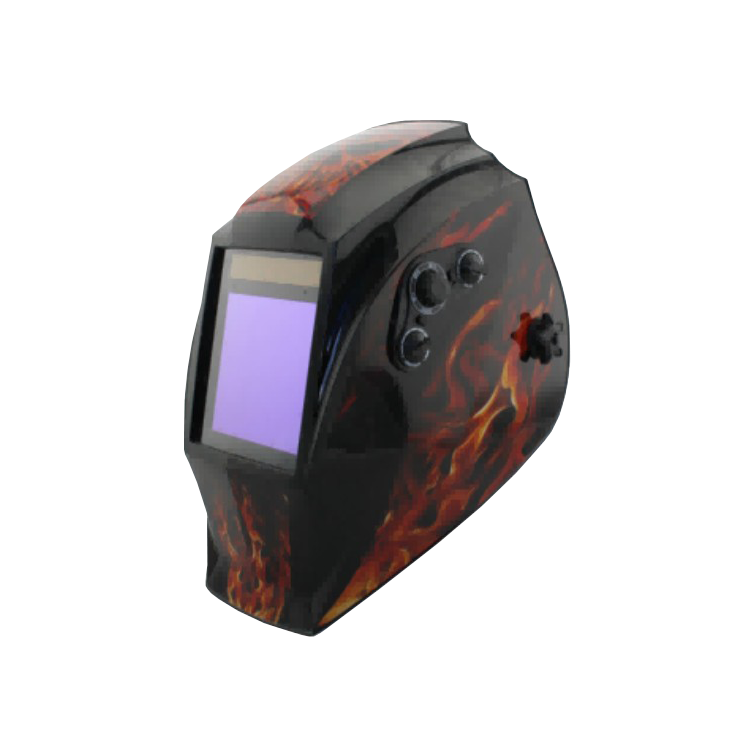Magnum Auto-Darkening Welding Helmet - Red Flames
