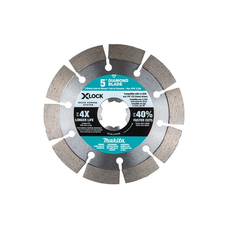 Makita E-07238 X-LOCK 5" Segmented Diamond Blade for Masonry Cutting