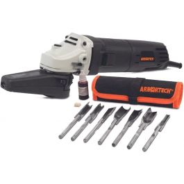 Arbortech Power Chisel Kit for Carving Wood with 7 Wood Chisels