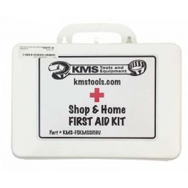 KMS Tools Shop and Home First Aid Kit - Plastic Case