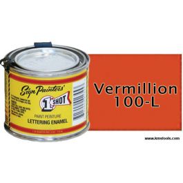 1 Shot Lettering Enamel - Vermillion - 1/4 Pint