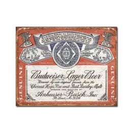 Historic Budweiser Tin Sign