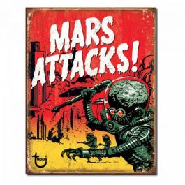 Mars Attacks Tin Sign