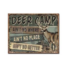 Deer Camp Tin Sign
