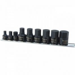 Titan 9pc Stubby SAE Hex Socket Set