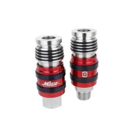 Milton G-Style Exhaust Industrial Coupler, 1/2" NPT x 1/2" Body Flow- Male