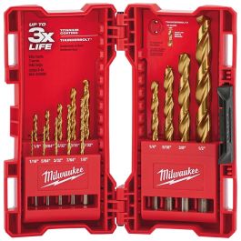 Milwaukee Thunderbolt Titanium Coated Drill Bits - 14 Piece