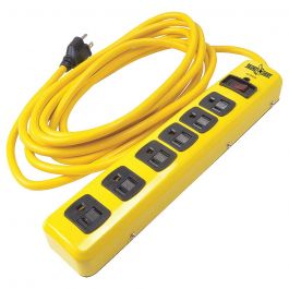 Yellow Jacket 6-Outlet Metal Power Strip with 15' Cord