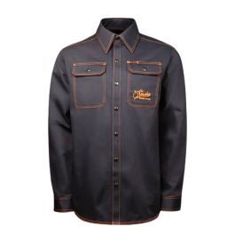 Up In Smoke Work Shirts - Navy/Orange - Small