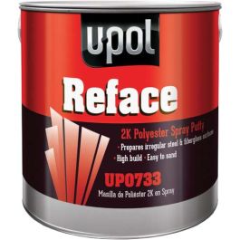 U-POL White Reface 2K Polyester Spray Putty - 1L