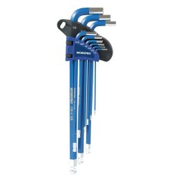 Workpro 9pc Long Arm Ball Point Hex Key Set - Metric